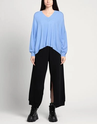 MANILA GRACE Knitted V-neck Sweater - Blue