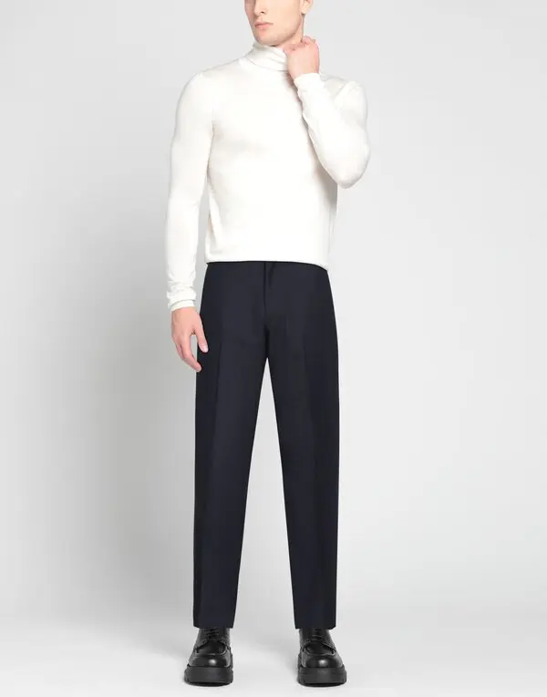 LARDINI Midnight Wool And Mohair Wool Twill Pants