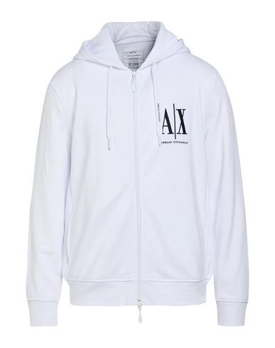 Armani Exchange Cotton Elastane French Terry Hoodie - White