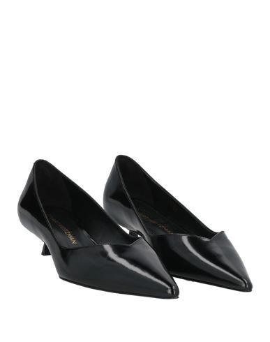 STUART WEITZMAN Glossed Leather Pointed Toe Pumps