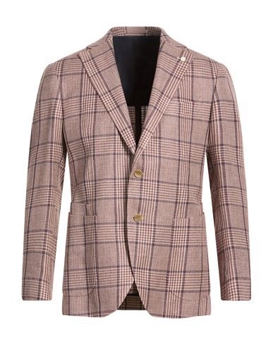 LUIGI BIANCHI MANTOVA Blazer Burgundy Size Linen, Silk, Cotton - Red
