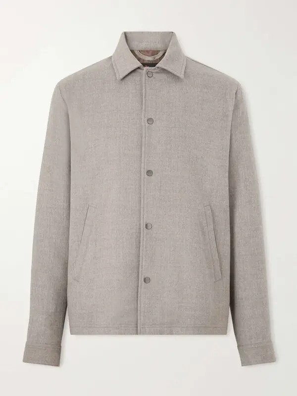 Kiton Felted Wool-blend Blouson Jacket