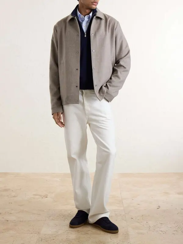 Kiton Felted Wool-blend Blouson Jacket