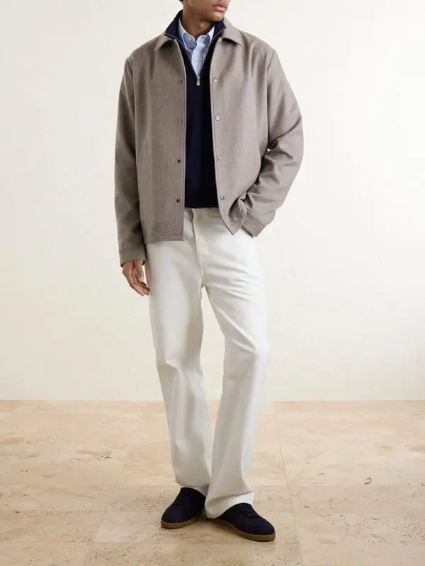 Kiton Felted Wool-blend Blouson Jacket