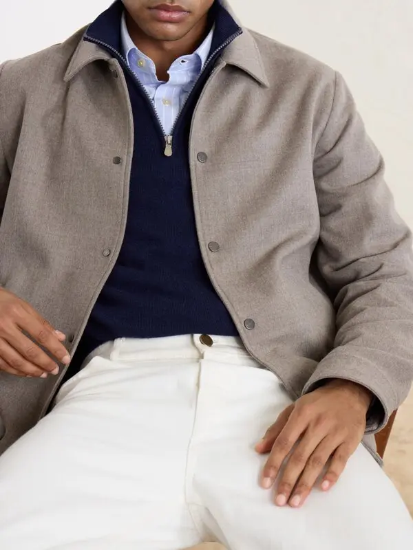 Kiton Felted Wool-blend Blouson Jacket