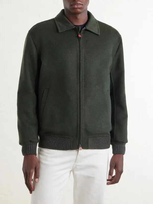 Kiton Brushed Wool And Cashmere-blend Blouson Jacket