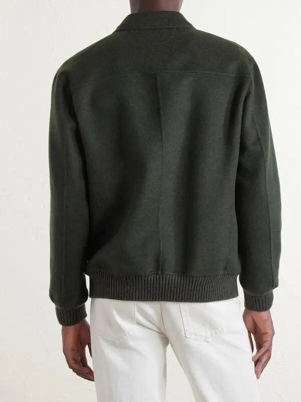 Kiton Brushed Wool And Cashmere-blend Blouson Jacket