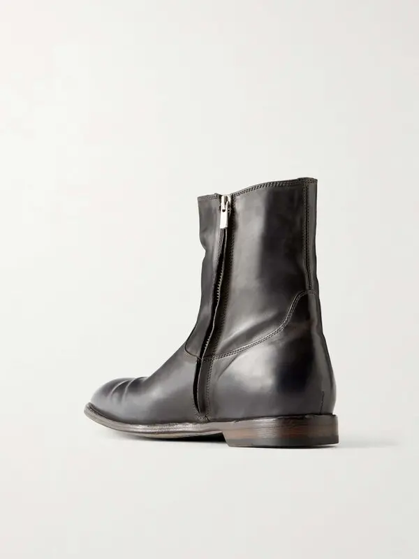 Officine Creative Leather Biker Boots