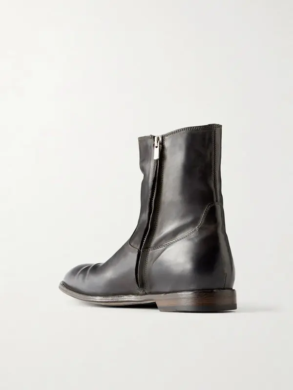 Officine Creative Leather Biker Boots