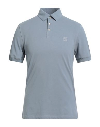 Brunello Cucinelli Polo Shirt Light Size Cotton - Blue