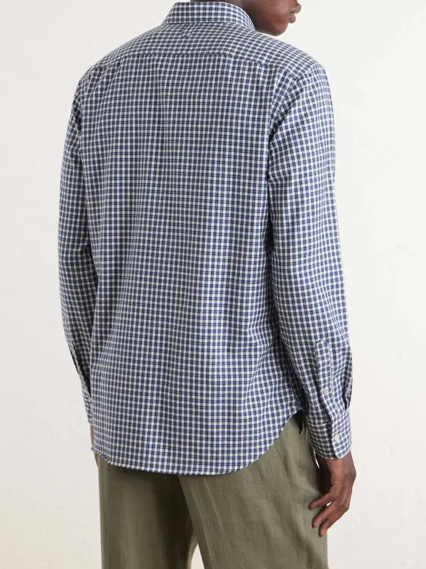Canali Checked Cotton-flannel Shirt