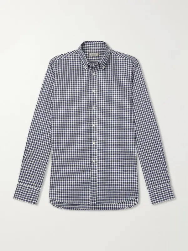Canali Checked Cotton-flannel Shirt