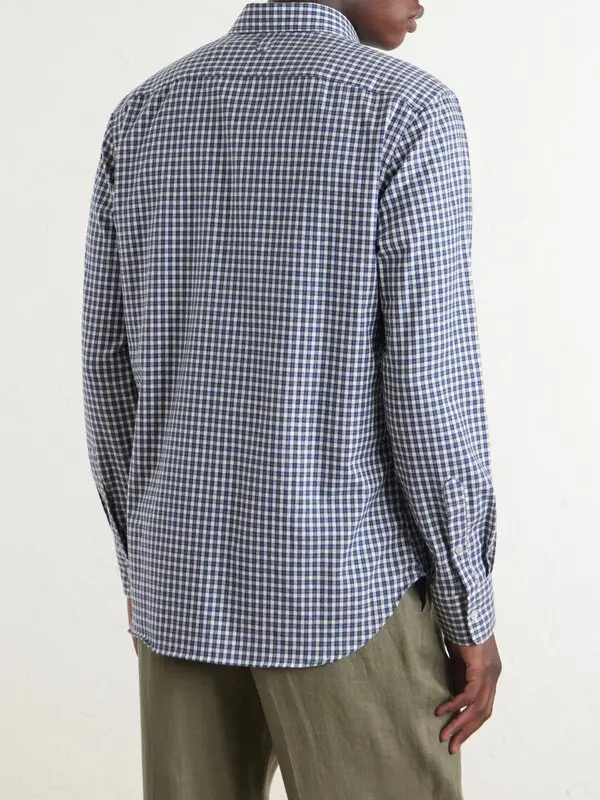 Canali Checked Cotton-flannel Shirt