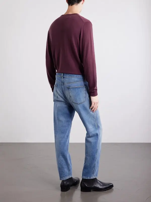 LARDINI Straight-leg Washed Jeans