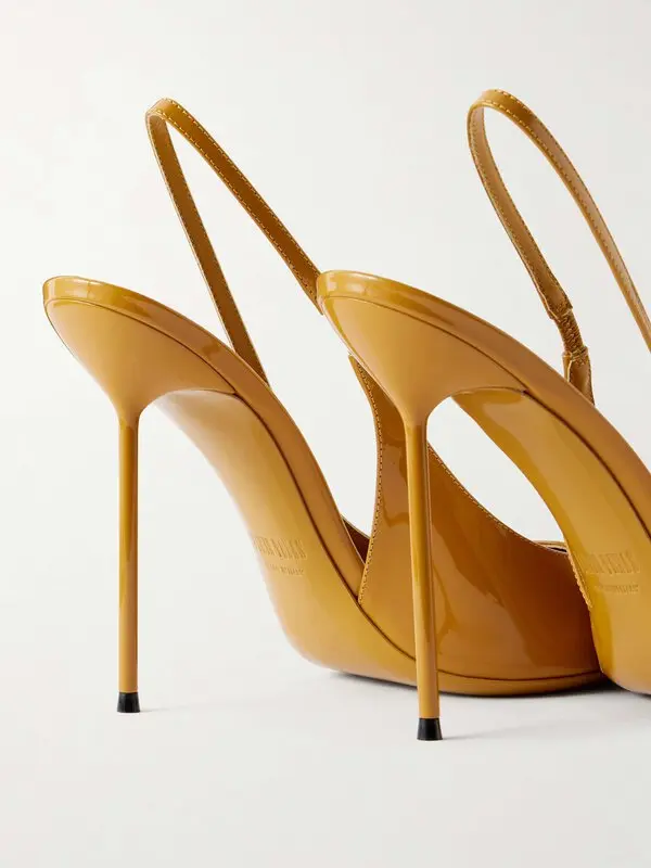 Paris Texas 105 Lidia Patent-leather Slingback Pumps - Bright Yellow