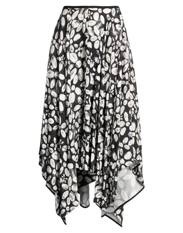 Marni Asymmetrical Two-tone Viscose Midi Skirt