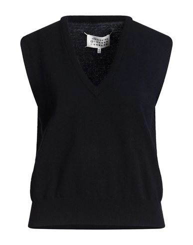 MAISON MARGIELA Midnight Virgin Wool V-neck Sleeveless Sweater - Midnight Blue