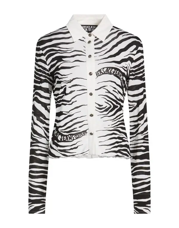 Versace Viscose Blend Zebra Print Shirt