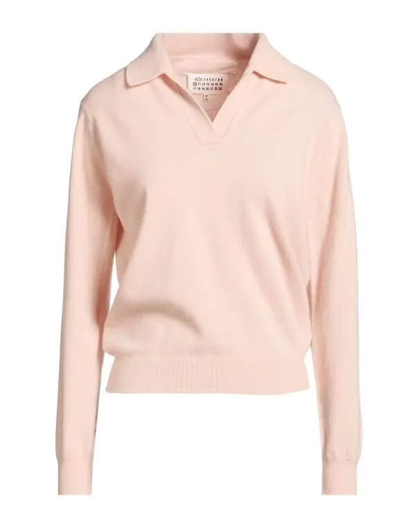 MAISON MARGIELA Virgin Wool V-neck Sweater - Pink
