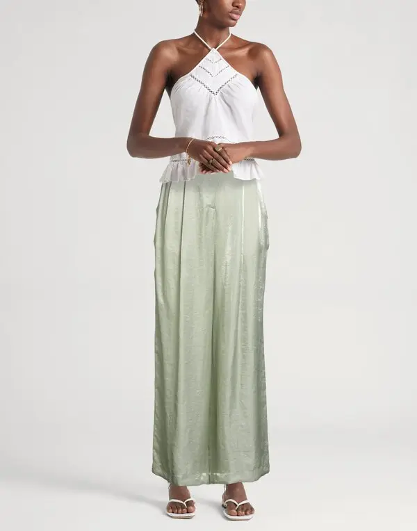 OTTOD'AME Wide-leg Satin Pants With Darts