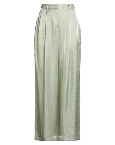 OTTOD'AME Wide-leg Satin Pants With Darts - Light Green
