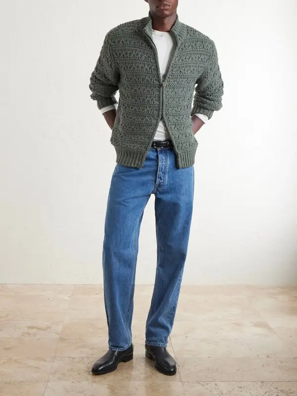 Canali Alpaca-blend Zip-up Sweater