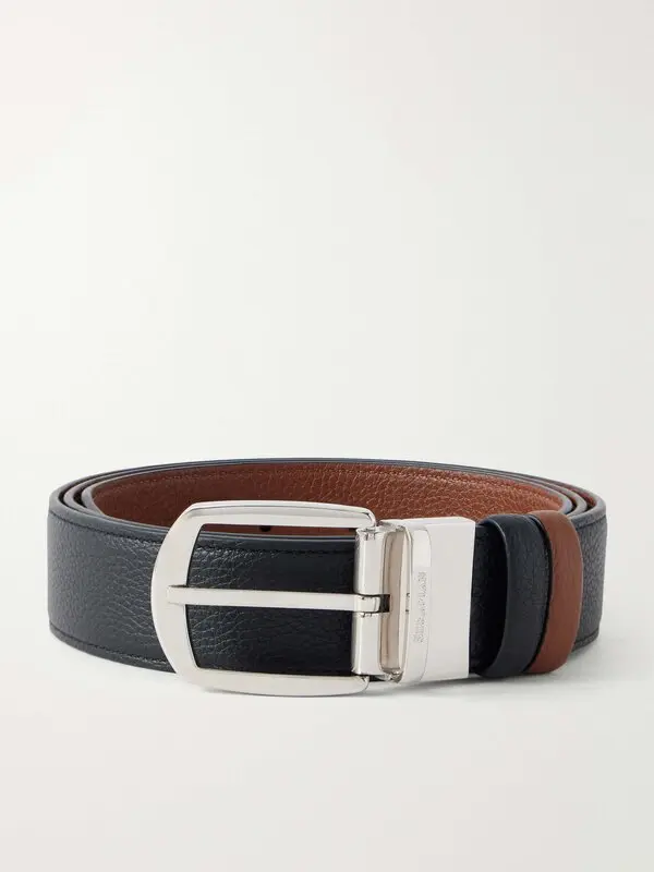 SERAPIAN 2.5 Cm Leather Belt - Black