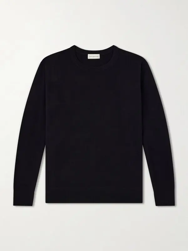 Dries Van Noten Cashmere Crew Neck Sweater - Black