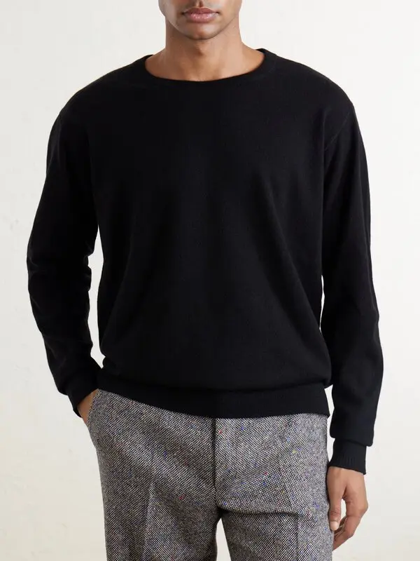 Dries Van Noten Cashmere Crew Neck Sweater - Black