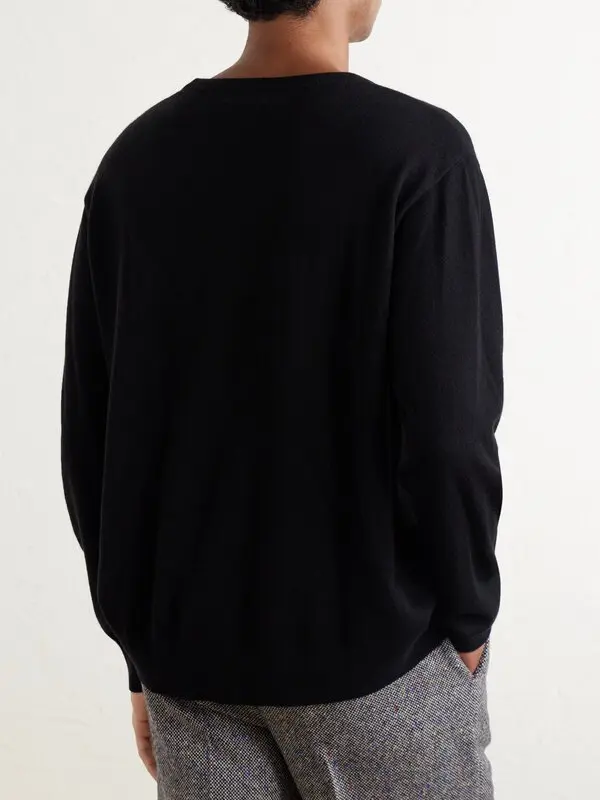 Dries Van Noten Cashmere Crew Neck Sweater - Black