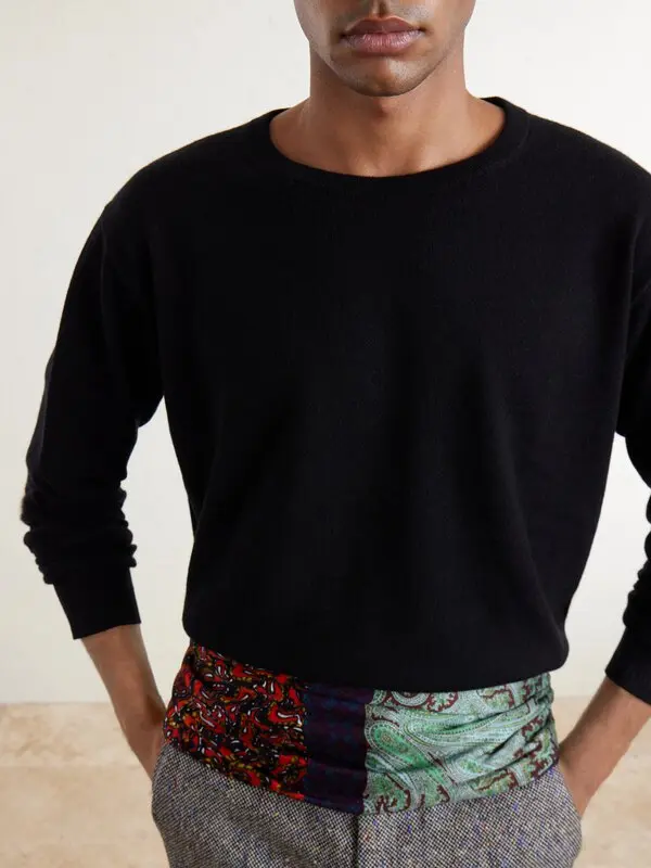 Dries Van Noten Cashmere Crew Neck Sweater - Black