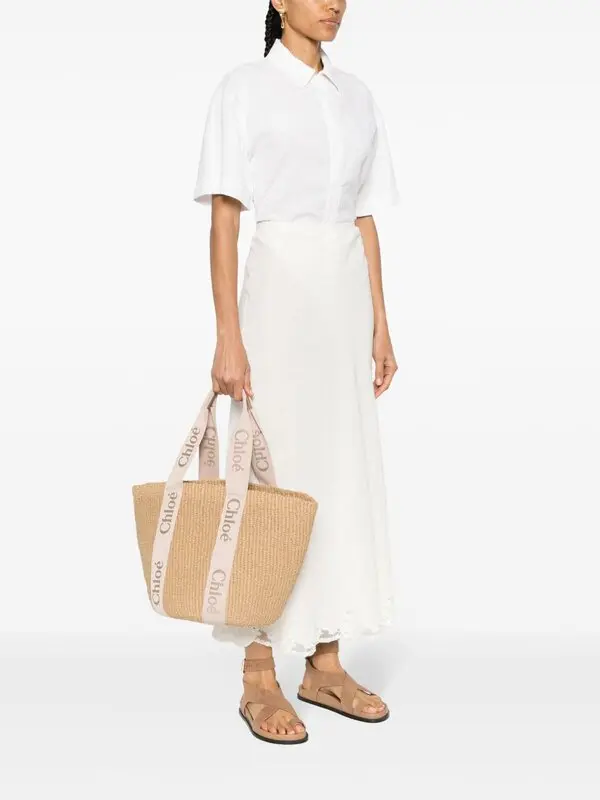 Chloé Woody Large Rafia Tote