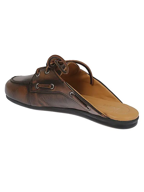 POSA Boat Loafer Leather Mules