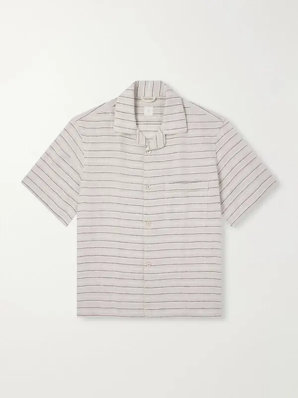 Eleventy Striped Linen Shirt
