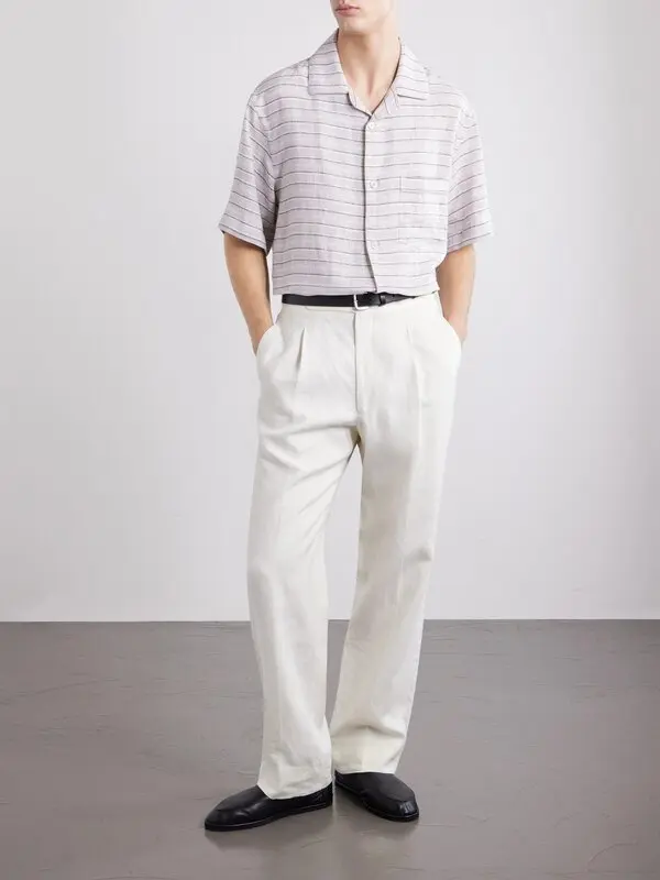 Eleventy Striped Linen Shirt