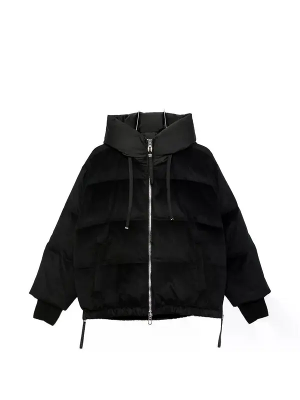 DUNO Quilted Hooded Jacket - Black
