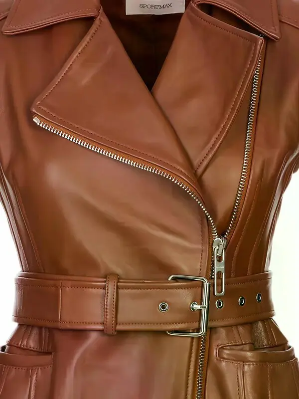 Sportmax Favella Belted Sleeveless Jacket