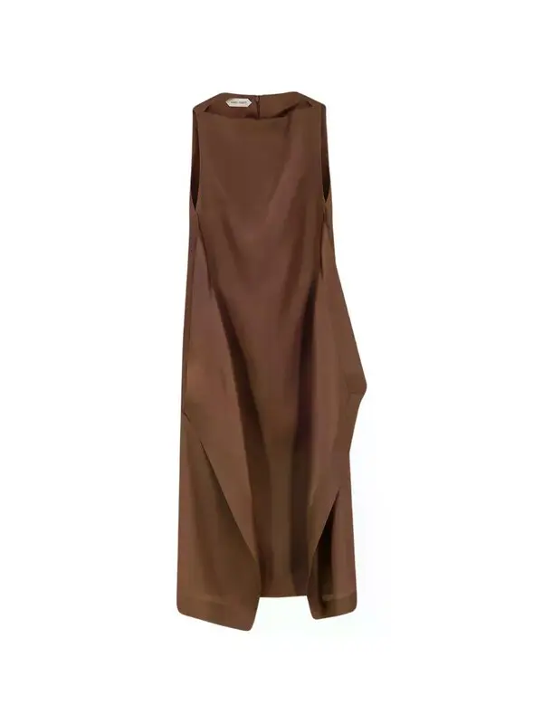 Alberta Ferretti Side-panel Silk Maxi Dress - Brown
