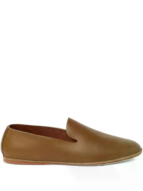 Loro Piana Anton Minimal Walk Loafers - Brown