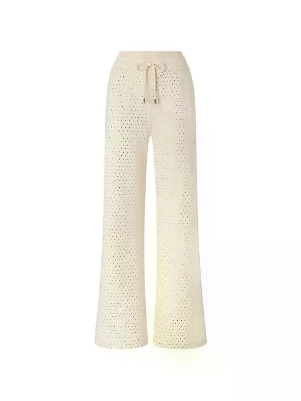 Pinko Fully Rhinestoned Fleece Trousers - Neutrals