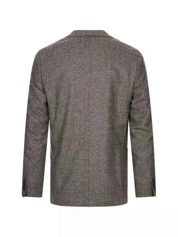 Canali Marl-effect Notched-lapel Blazer