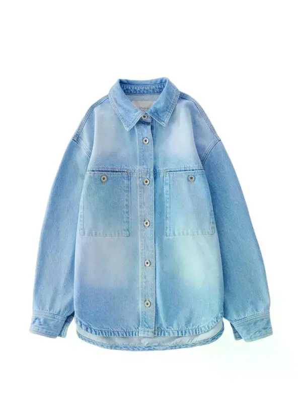 Studio Nicholson Joris Bleached-wash Shirt - Blue