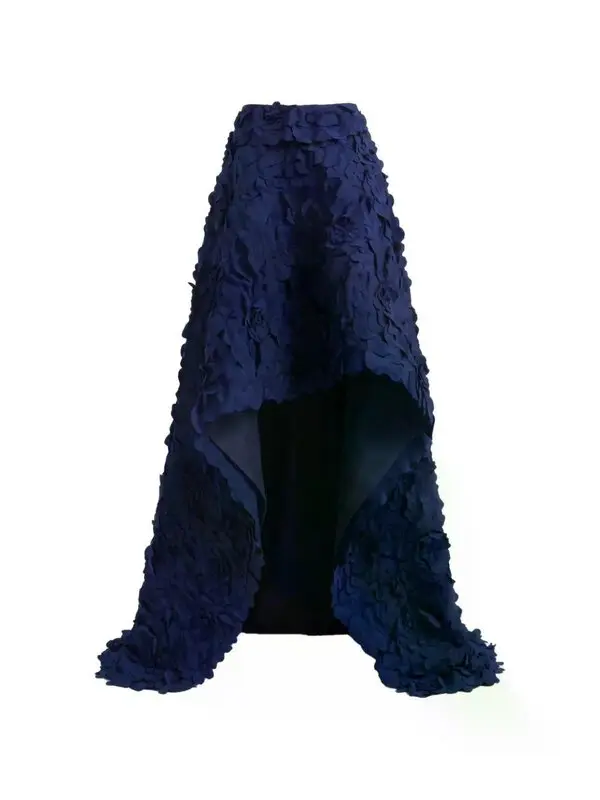 GEMY MAALOUF Laser-cut Floral-appliqué Skirts - Blue