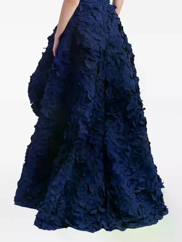 GEMY MAALOUF Floral Appliqué High-low Skirt