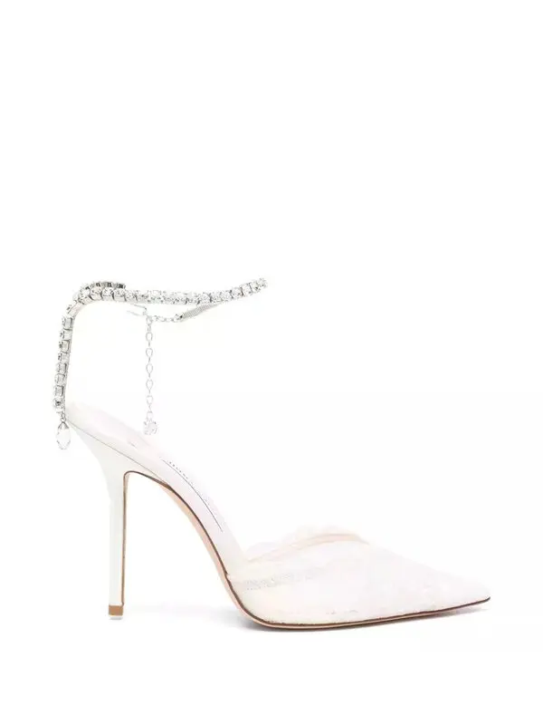 JIMMY CHOO Saeda Lace Pumps - White
