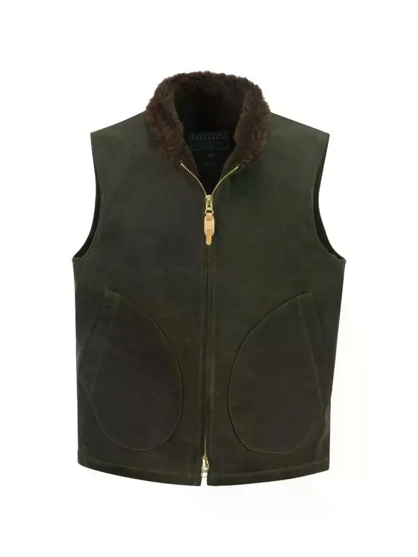 CECCARELLI Mountain Vest Velvet Waistcoat - Green