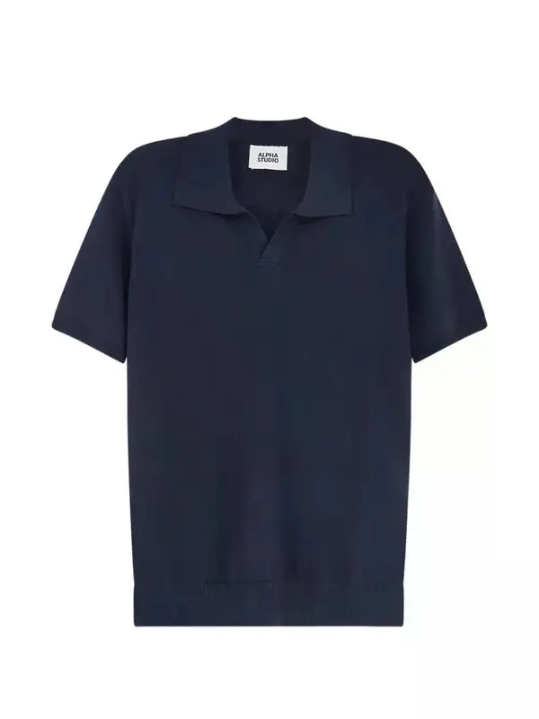 Alpha Studio Short-sleeve V-neck T-shirt - Blue