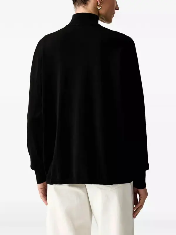 TRUSSARDI High-neck Embroidered-logo Sweater