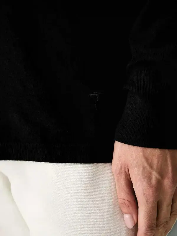 TRUSSARDI High-neck Embroidered-logo Sweater