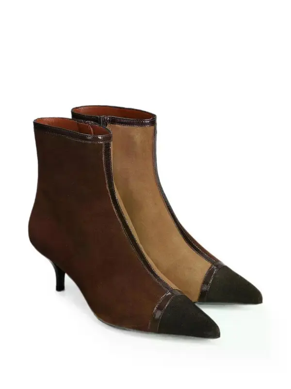 Roberto Festa Serelit Two-tone Pointed-toe Ankle Boots - Brown